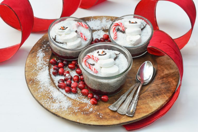 Winter Wonderland Cranberry Apple Chia Pudding - Aurora Satler