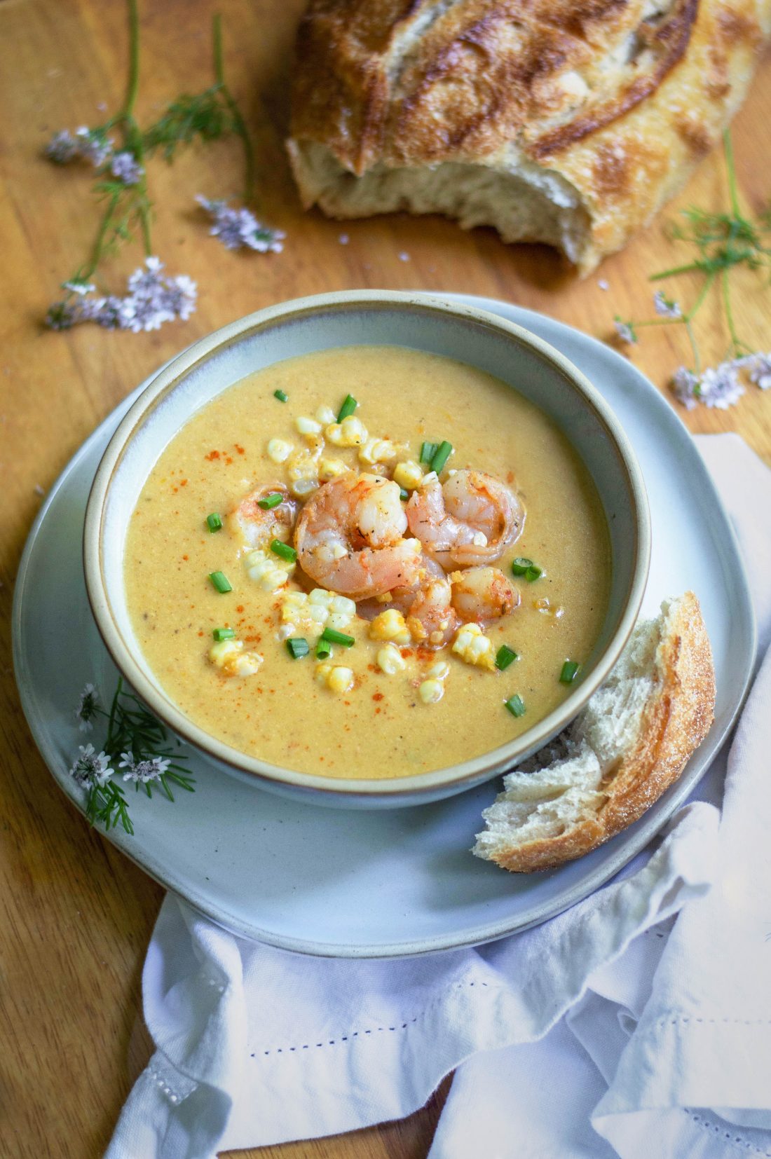 Shrimp and Corn Bisque - Aurora Satler