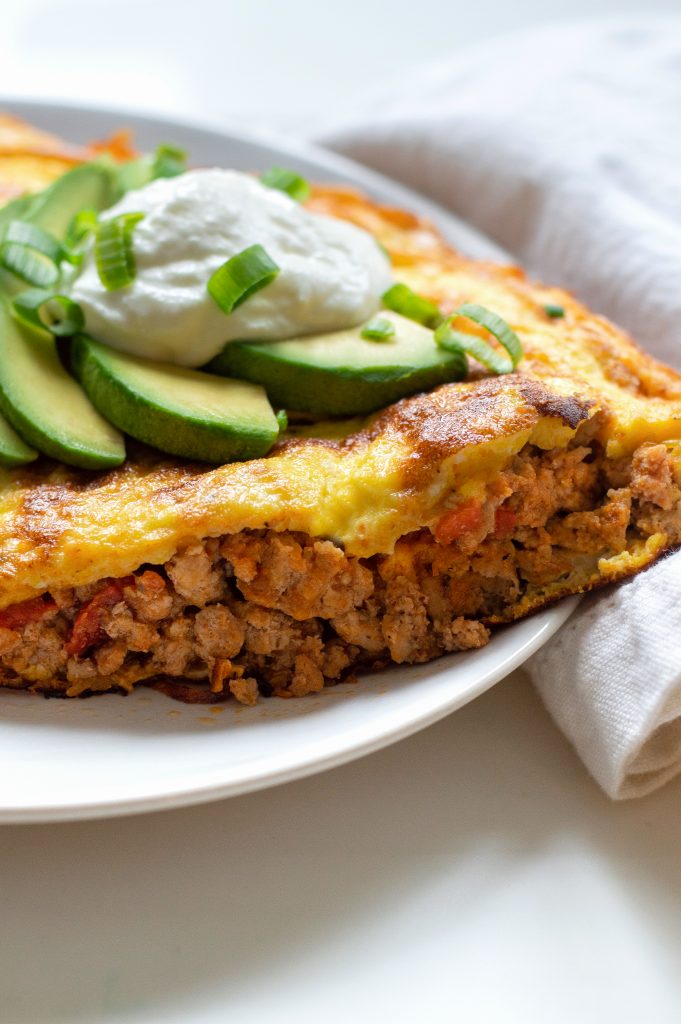 Taco Omelet with Crispy Grated Hashbrows - Aurora Satler